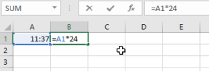 Decimal time in Excel – minutes in decimal